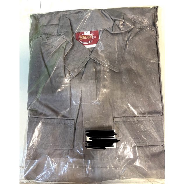 SMARTPRO cotton overall mid grey - size large